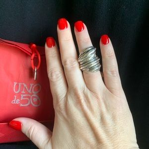 UNO de 50 | Jewelry | Uno De 5 Ringsstatement Pieces Nwt Sizes 7 8 ...
